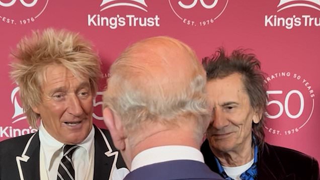 Rod Stewart criticises 'ratbag' Donald Trump in front of King Charles