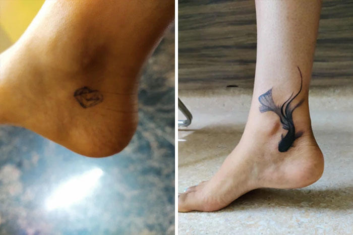 28 before & after pics of terrible tattoos getting fixed