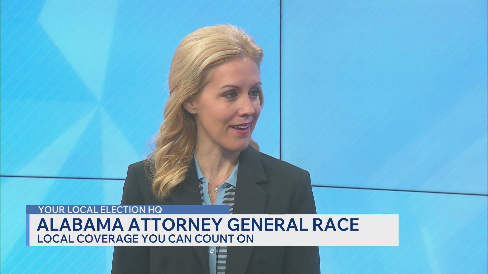 Alabama attorney general candidate Katherine Robertson talks with CBS 42