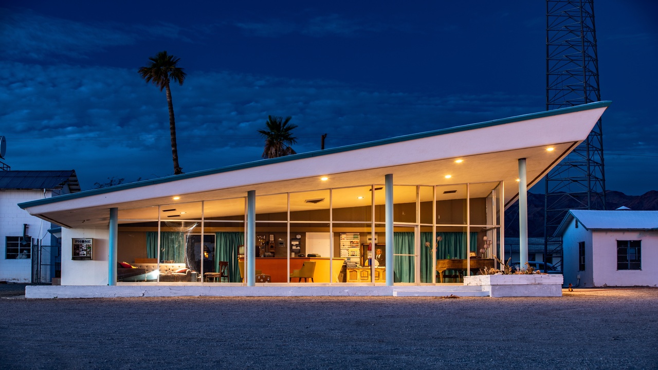 Roy’s neon sign never went out and neither did this ghost town on Route 66