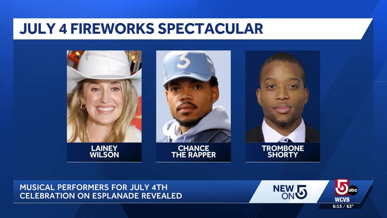 Chance the Rapper, Lainey Wilson among Boston Pops Fireworks ...