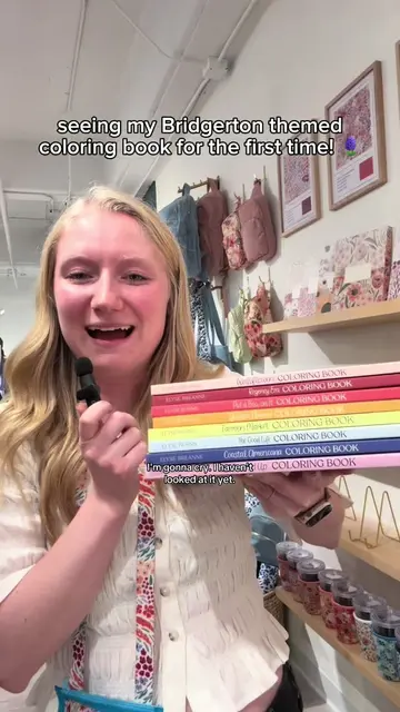 Seeing my Bridgerton coloring book in rainbow order for first time