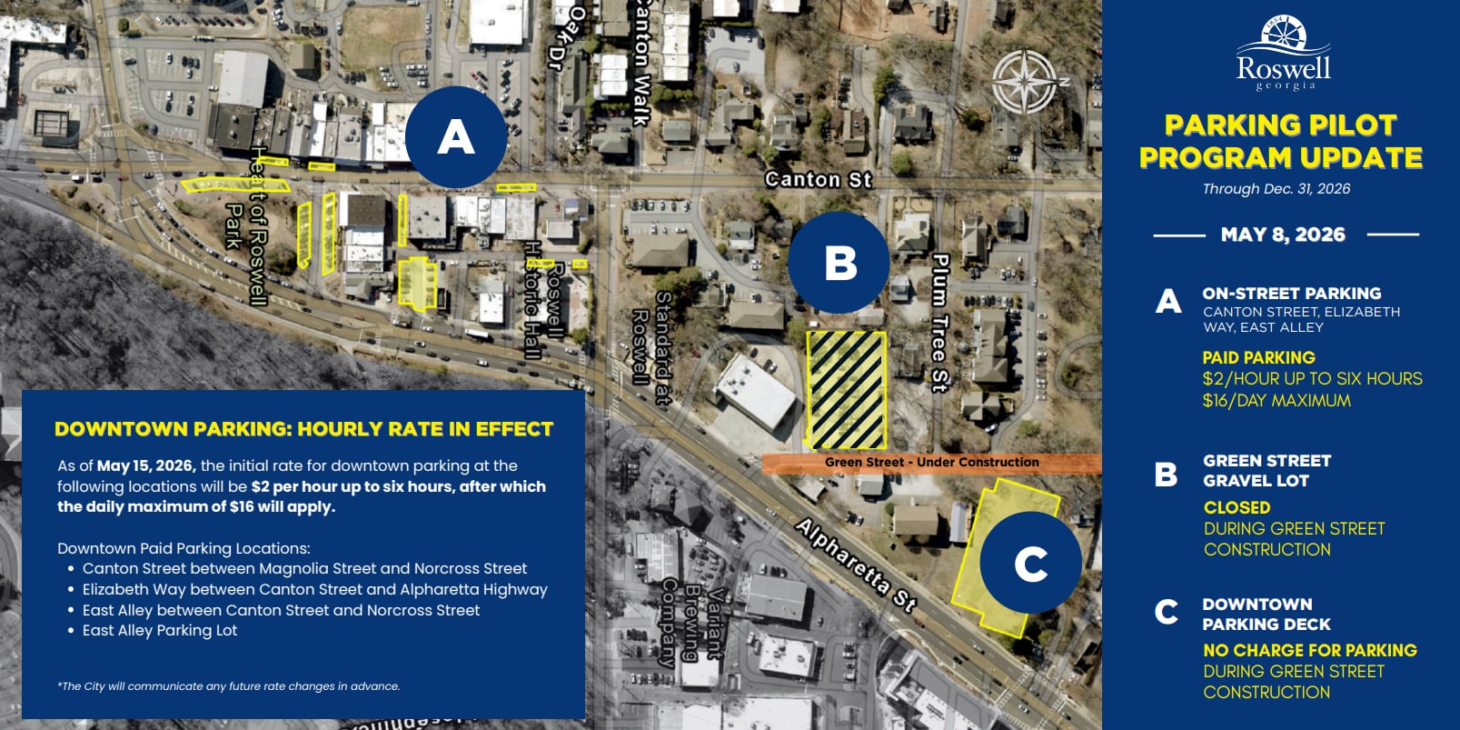 Metro Atlanta city announces costs for paid parking
