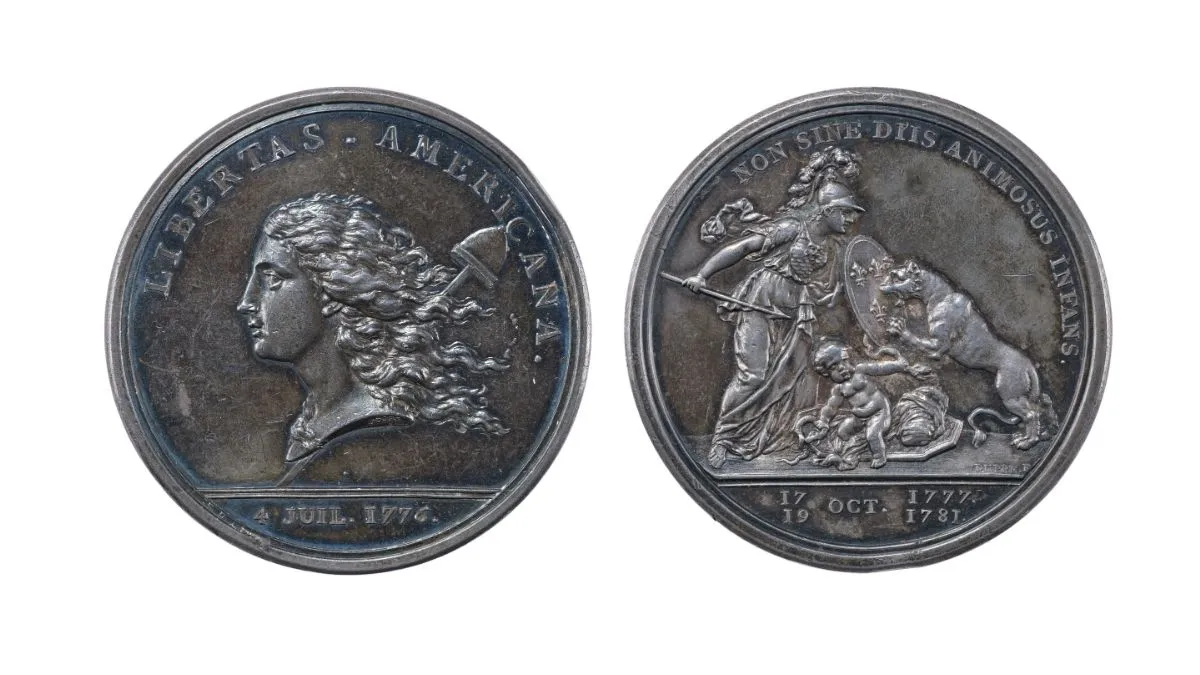 Benjamin Franklin styled Lady Liberty’s look in this medal he ...