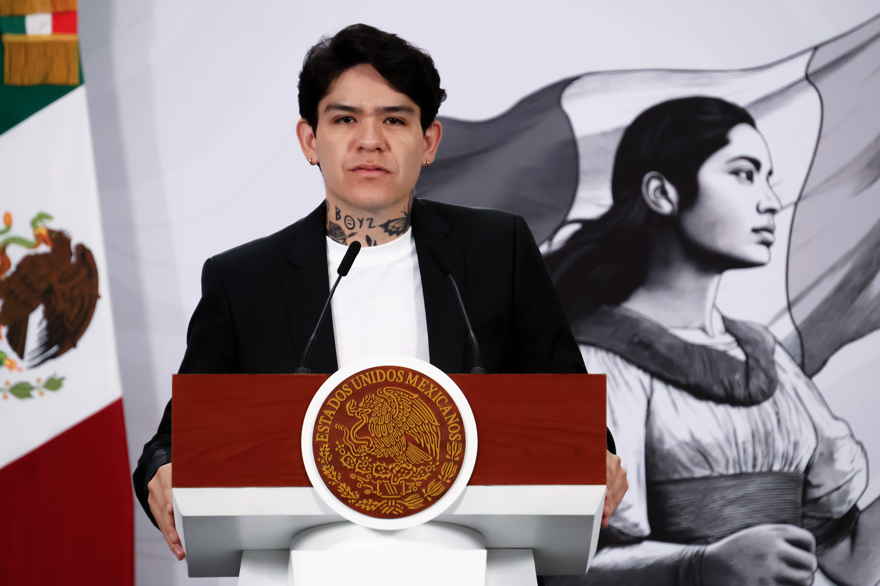 Junior H talks corridos controversy with Mexican president