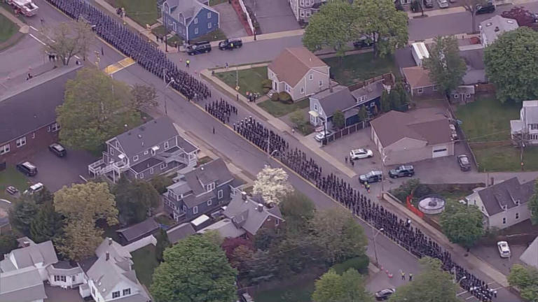 Final goodbye: Funeral being held for fallen Mass. State Police Trooper ...