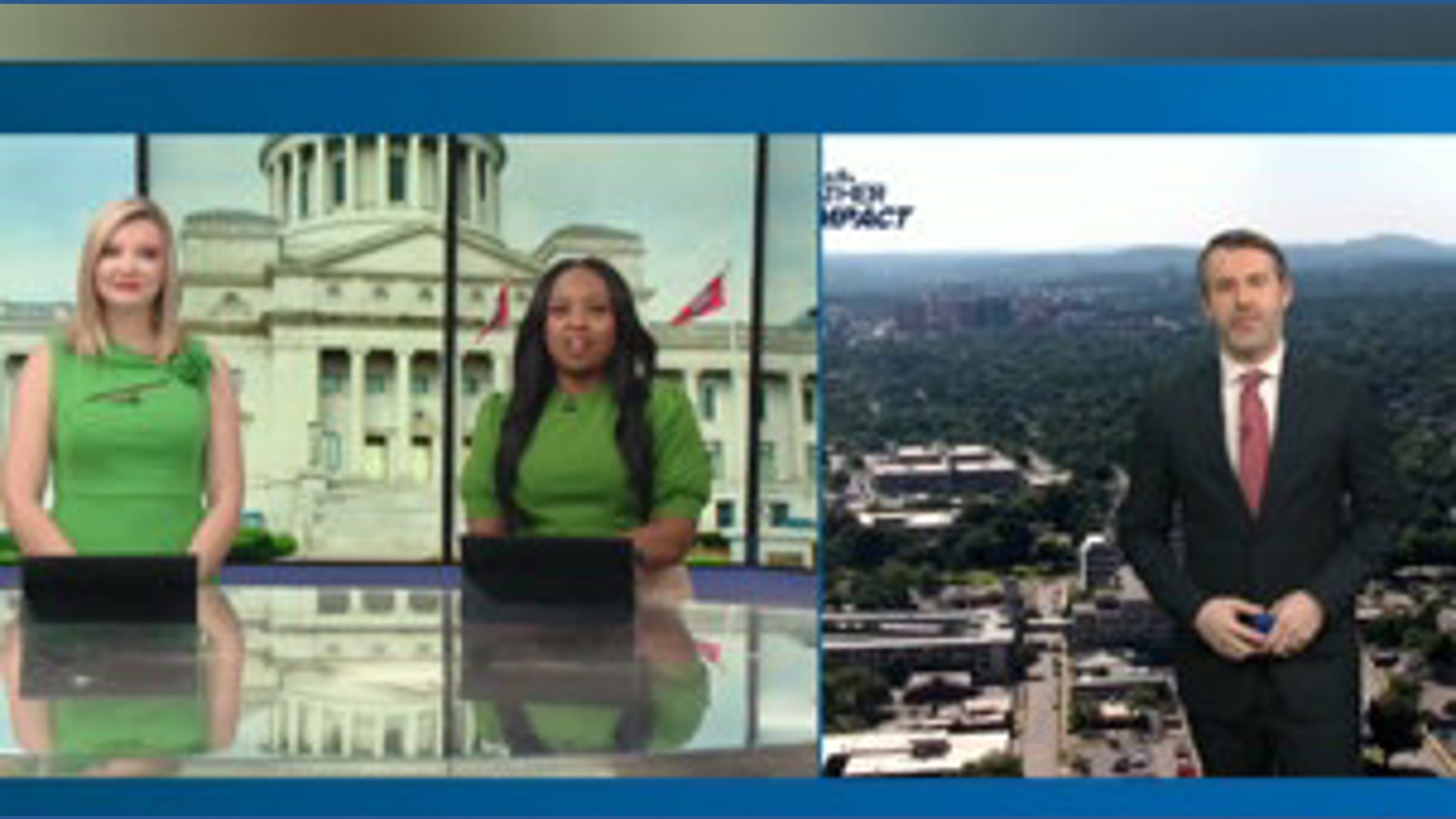 What happens when anchors wear green on a green screen?