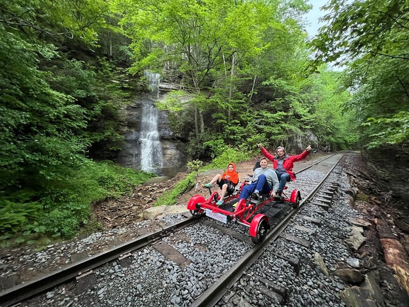 This historic West Virginia railroad track is now a magical railbike ...