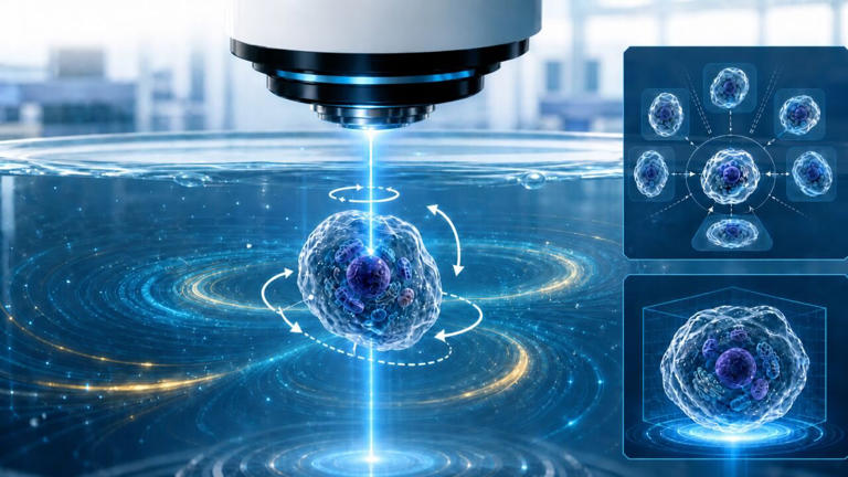 Gentle, laser-driven flows enable precise 3D imaging of delicate samples
