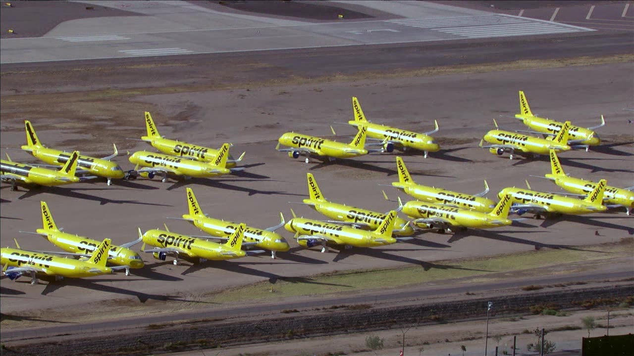 Spirit Airlines planes repossessed, stored at Arizona airports ...