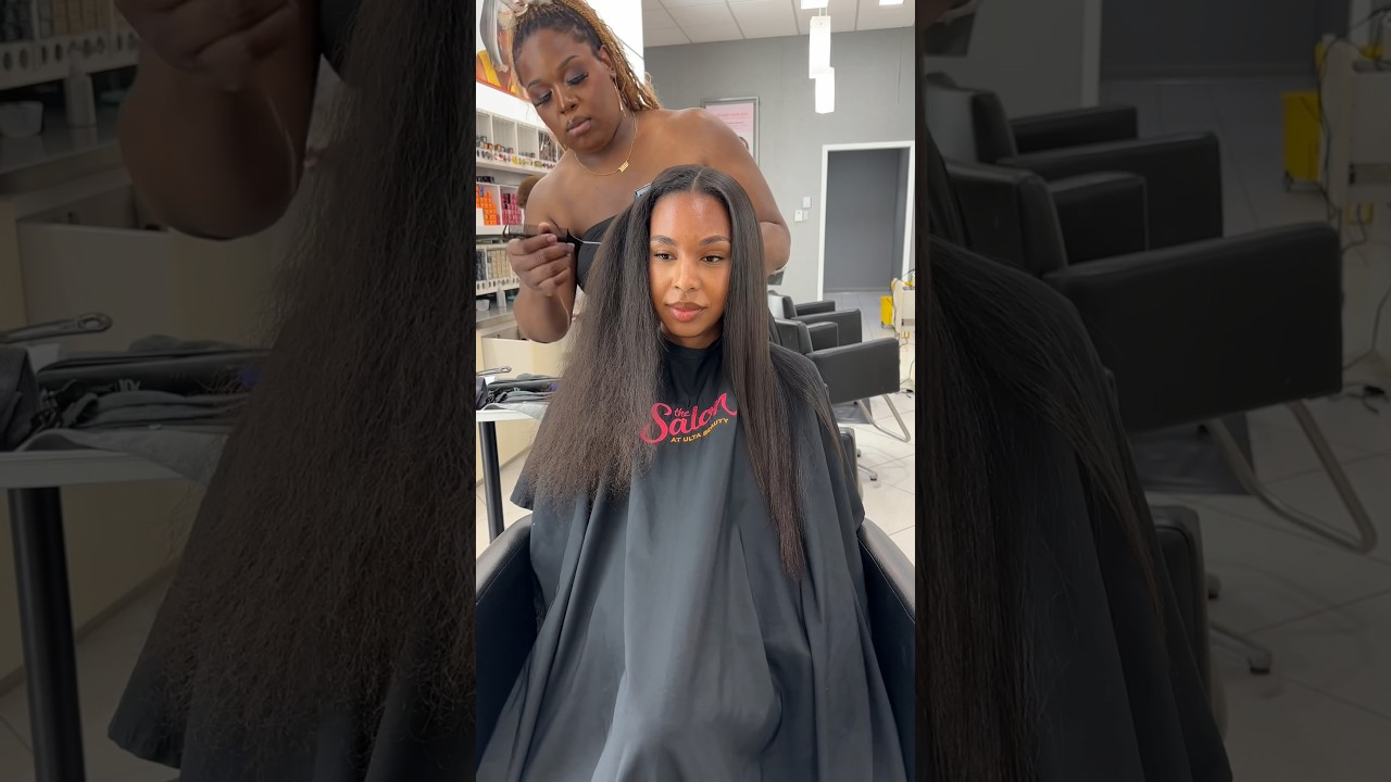Ulta Salon silk press on natural hair! First time in 4 years going to ...
