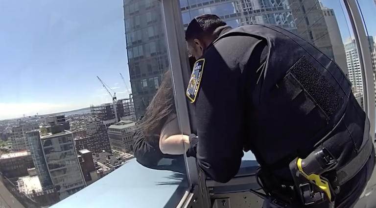 Watch: Officers rescue woman in distress from New York high-rise