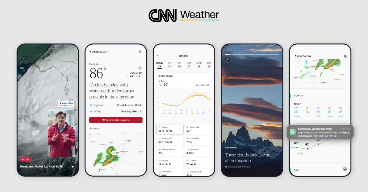 CNN launches lifestyle app for weather forecasts