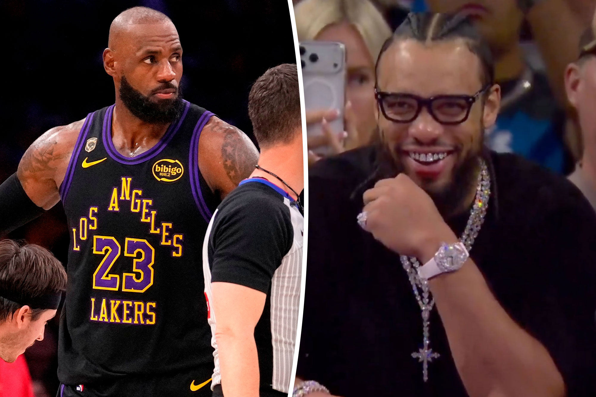 NBA villain Dillon Brooks taunts Lakers’ LeBron James from courtside seats