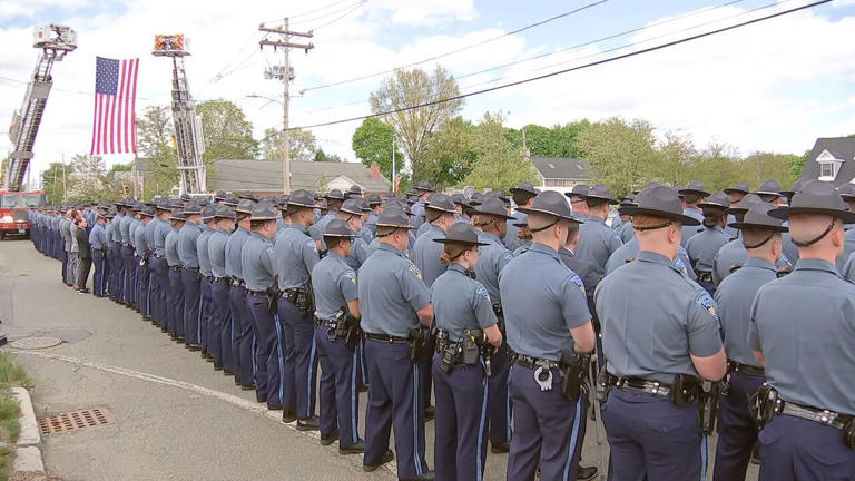 Final goodbye: Funeral being held for fallen Mass. State Police Trooper ...