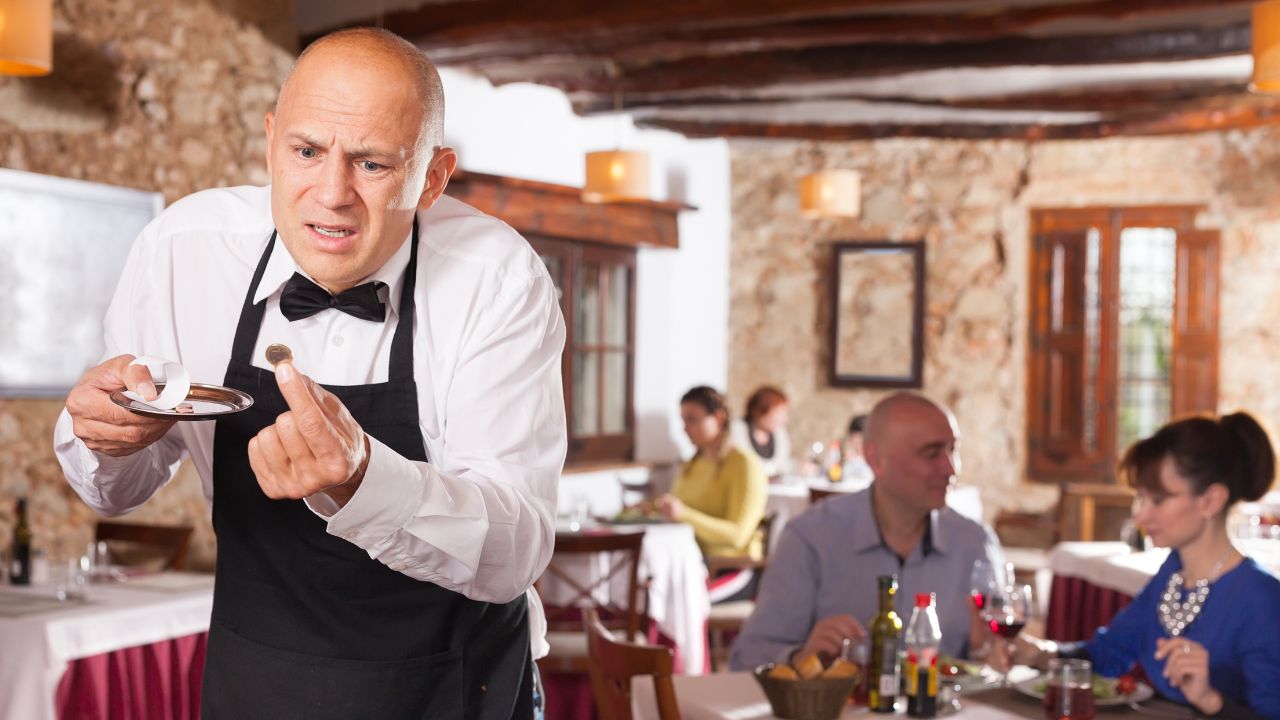 I tipped the helpful waitress instead of my own server, then the ...
