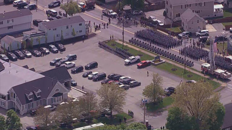 Final goodbye: Funeral being held for fallen Mass. State Police Trooper ...