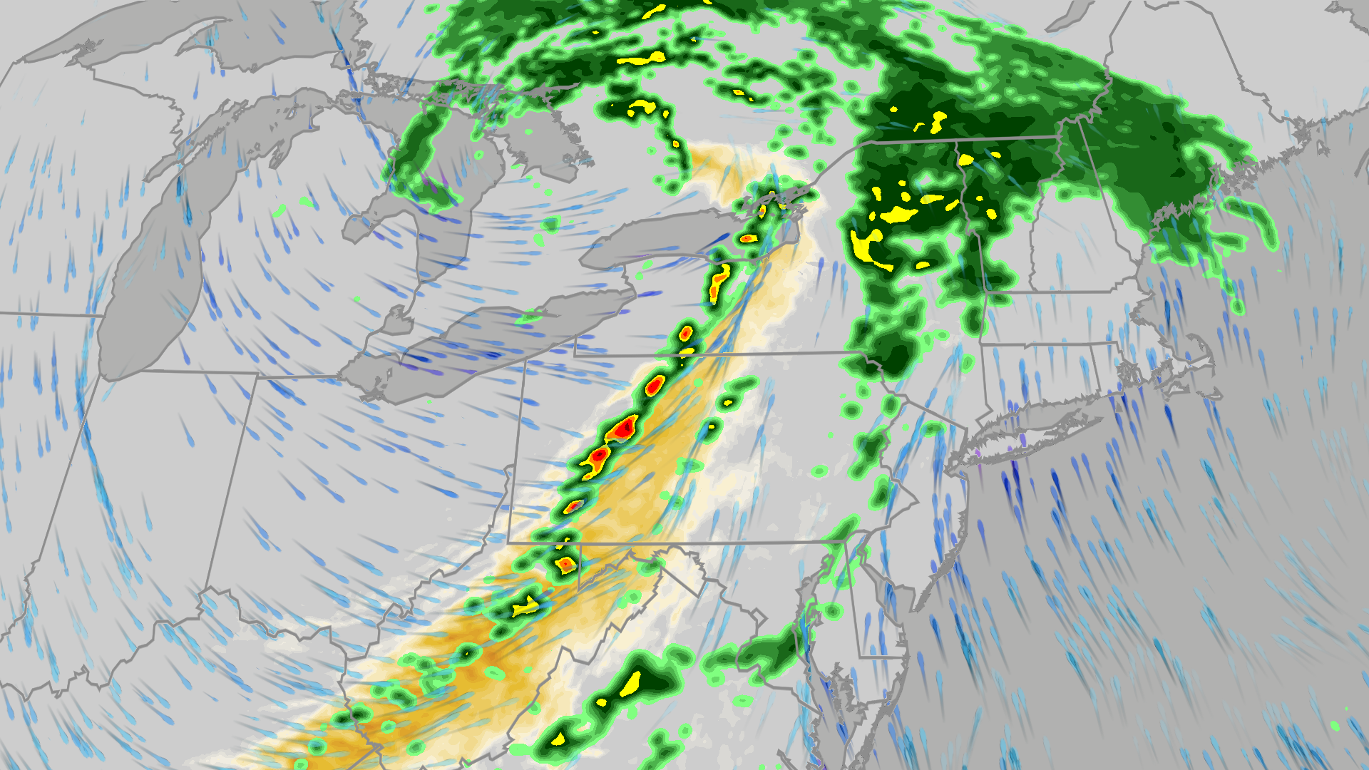 Showers Move In To Drench Northeast, New England