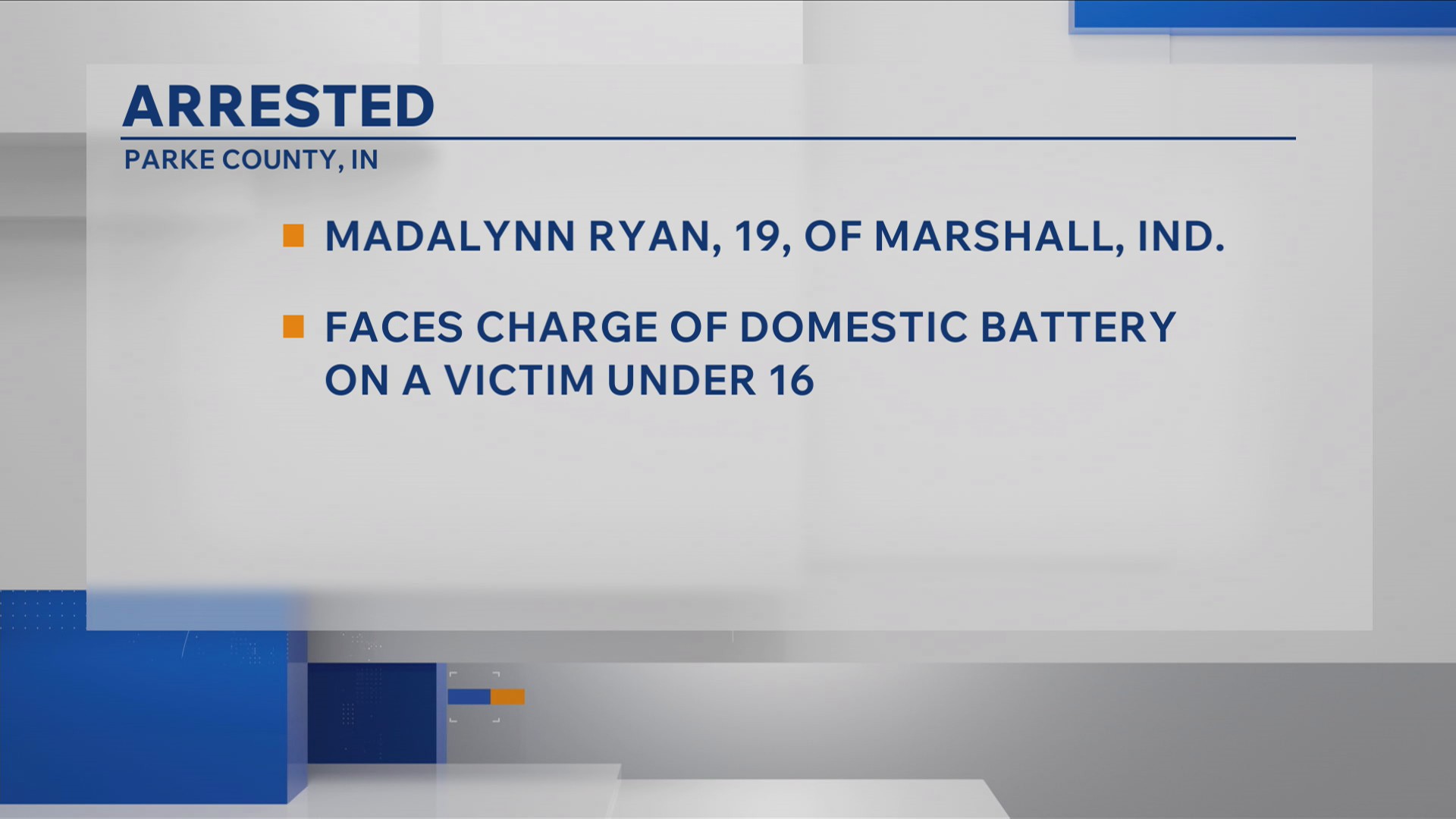 Parke County teen arrested for allegedly biting 3-year-old