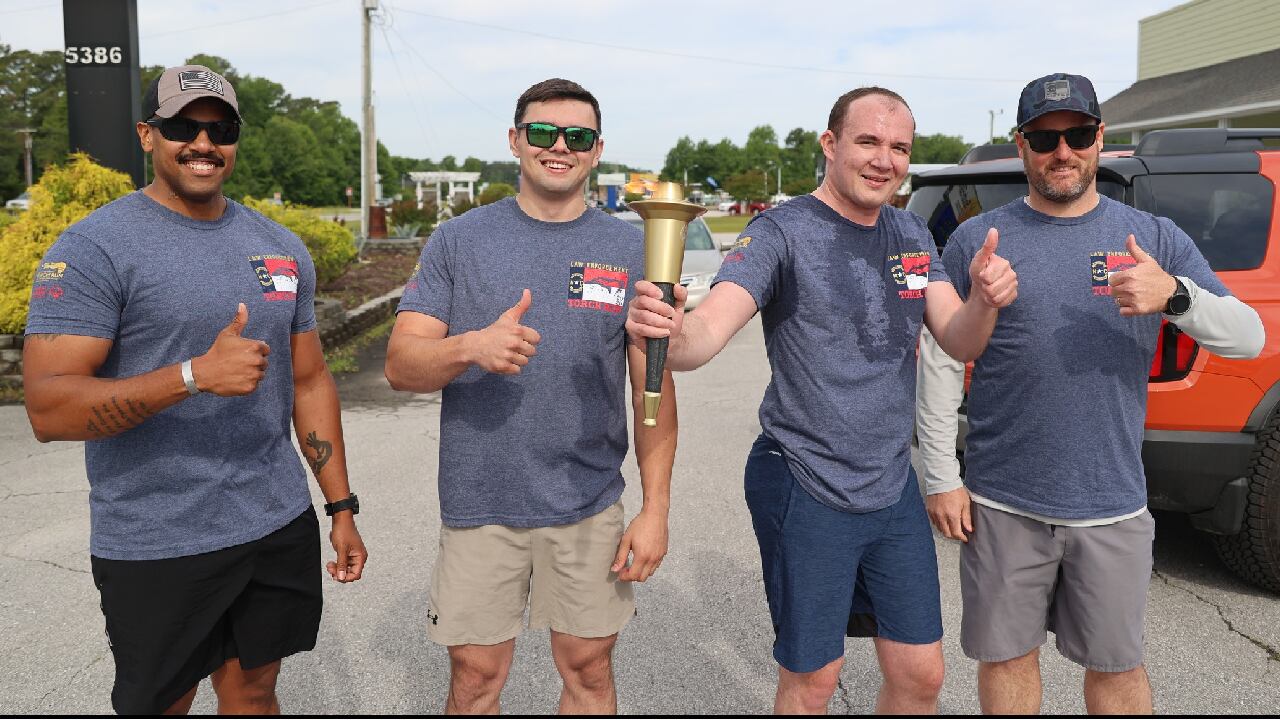 Morehead City police raise awareness during Special Olympics torch run