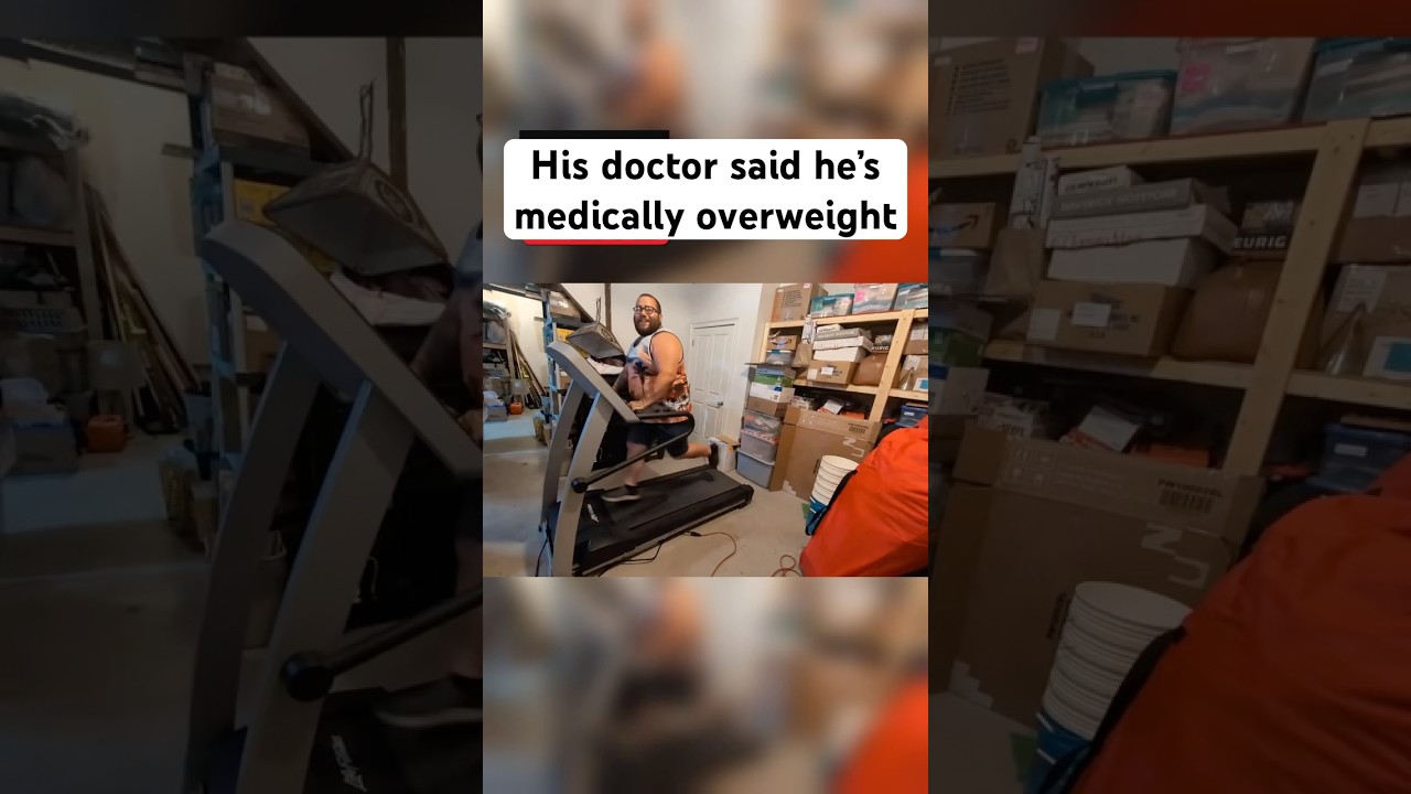 Doctor says he’s overweight, so he runs max speed on treadmill