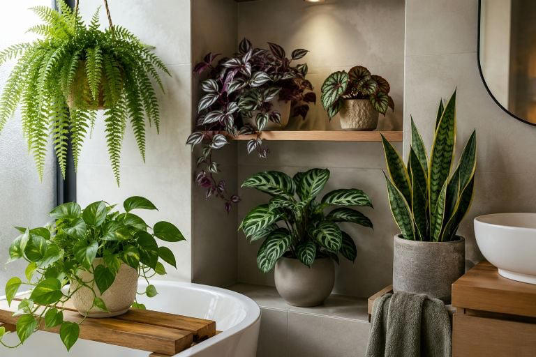 Dile adiós a las macetas de barro en el baño: estas son las plantas y ...