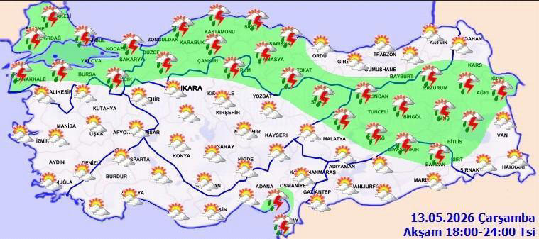 Kuvvetli yağış geliyor! Akşam saatlerinden itibaren başlayacak: Sağanak ...