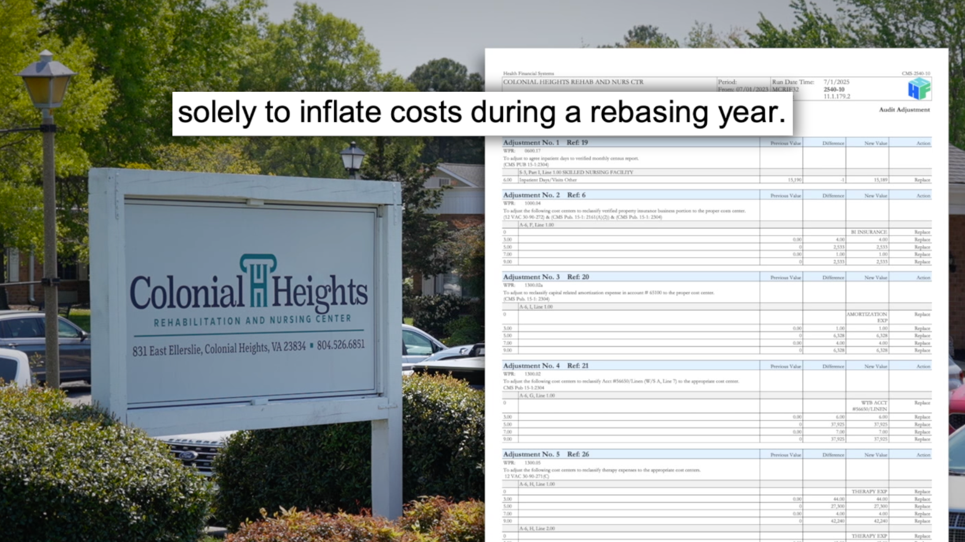 Nursing home appeared to 'inflate' costs to get more Medicaid money ...