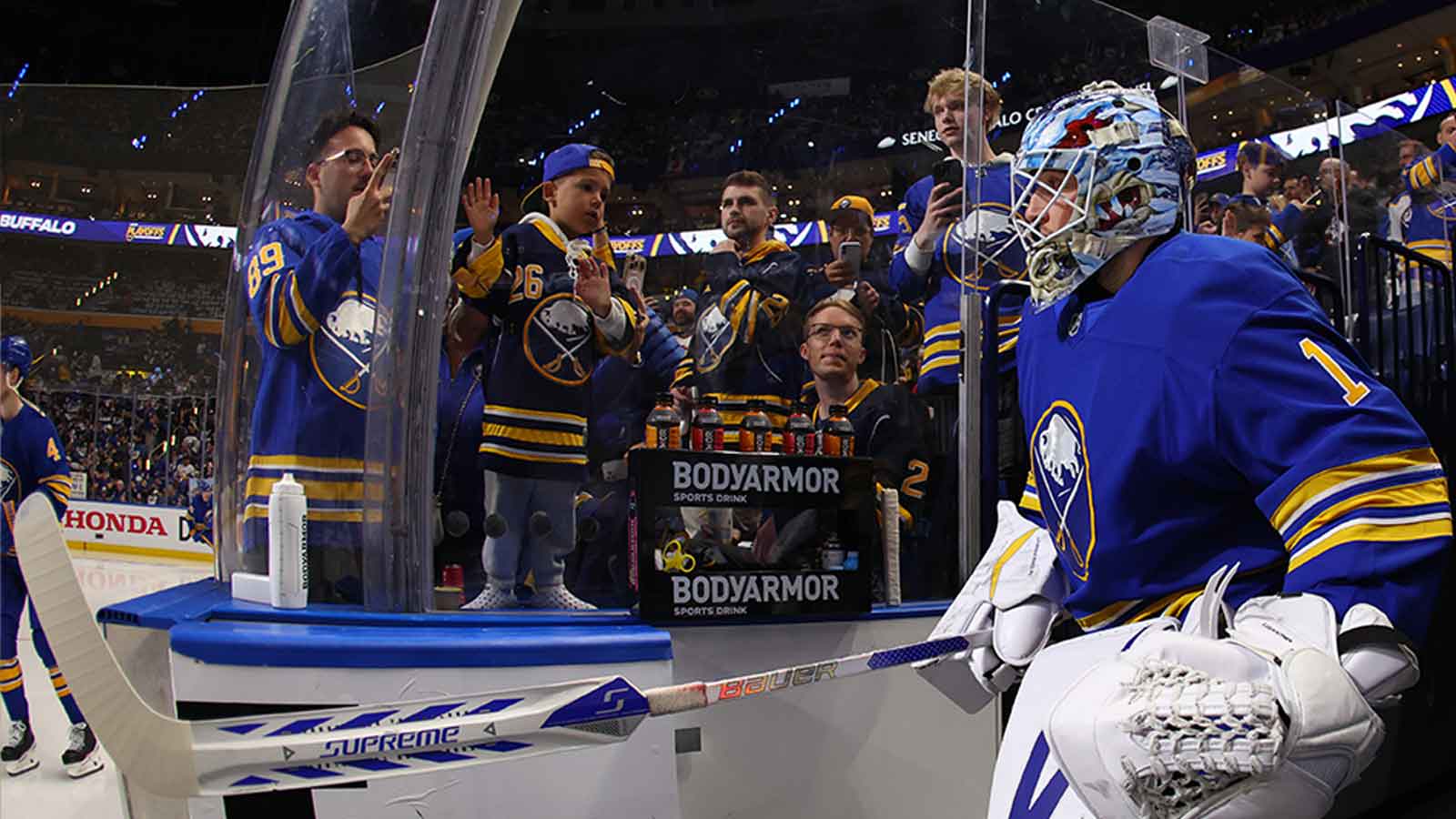 Sabres goaltender Ukko-Pekka Luukkonen’s 2-word reaction to getting the ...