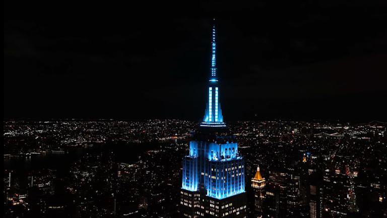 SI swimsuit models celebrate 2026 issue launch at Empire State Building