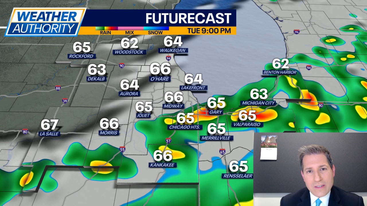 Chicago weather: Storm chance tonight before cooler Wednesday settles in