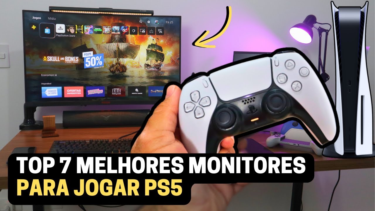 Top 7 melhores monitores gamer para jogar PS5 (PlayStation 5) 4K/120 Hz/HDR
