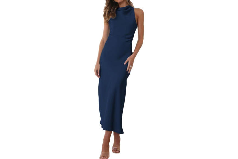 Jennifer Aniston's striking navy dress looks like this $50 style from ...