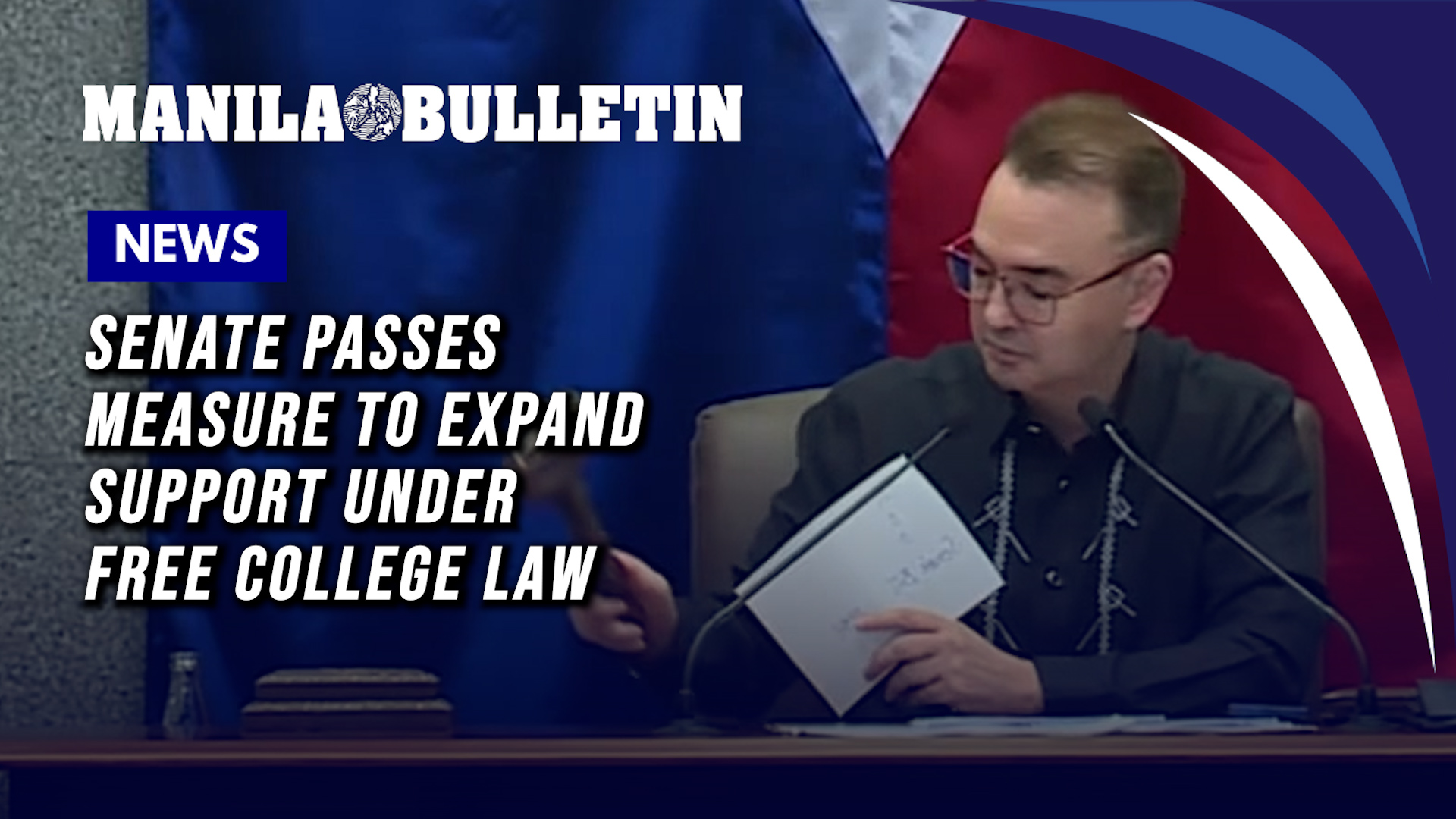 Senate approves bill on free college tuition law