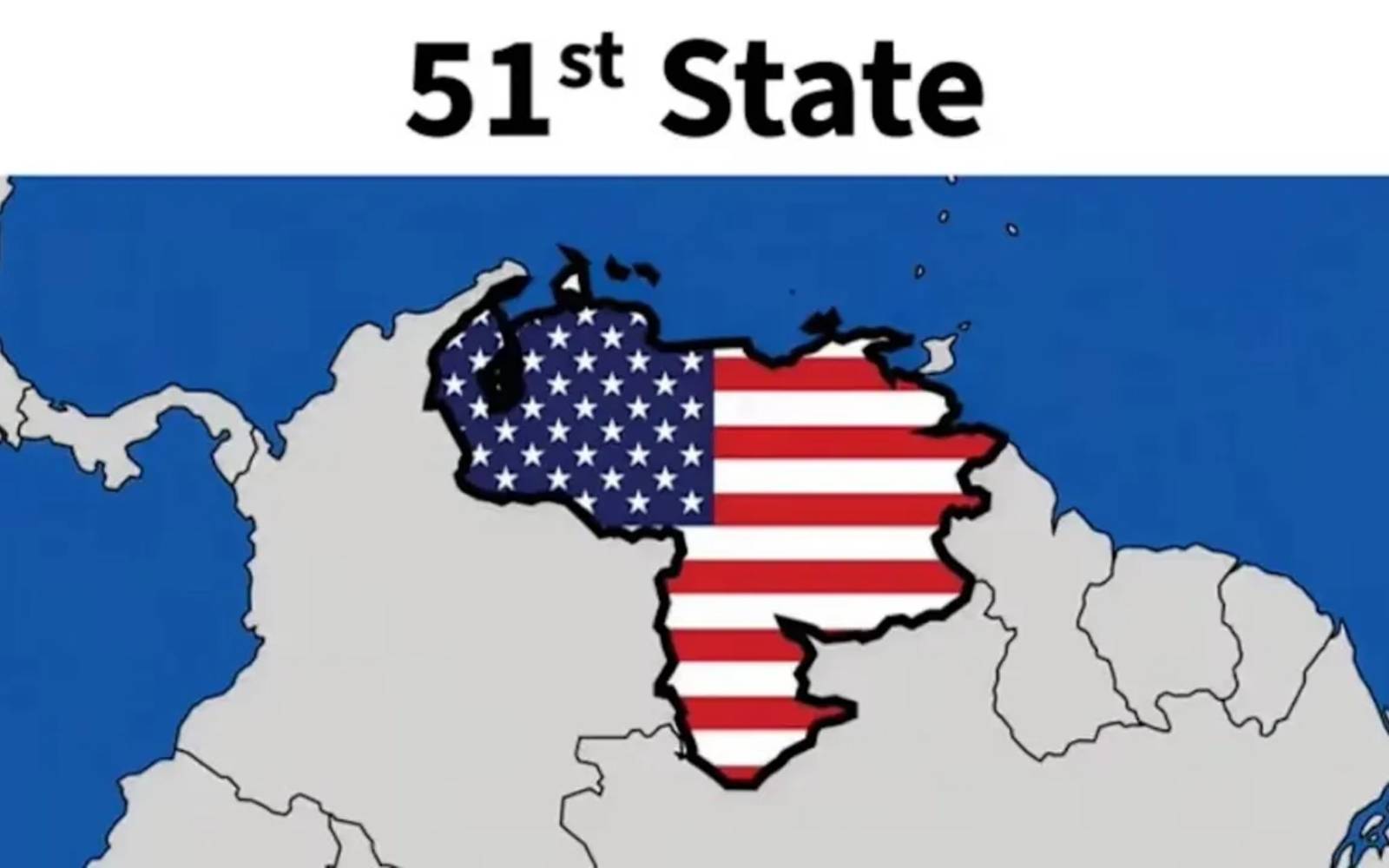 Trump posts graphic of Venezuela as 51st US state