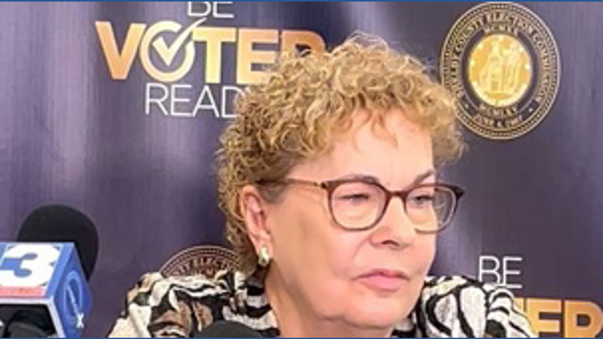 Election officials address media on Tuesday
