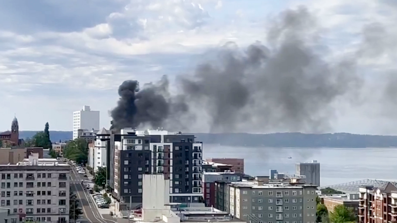 Fire crews battle blaze at historic Temple Theatre (video)