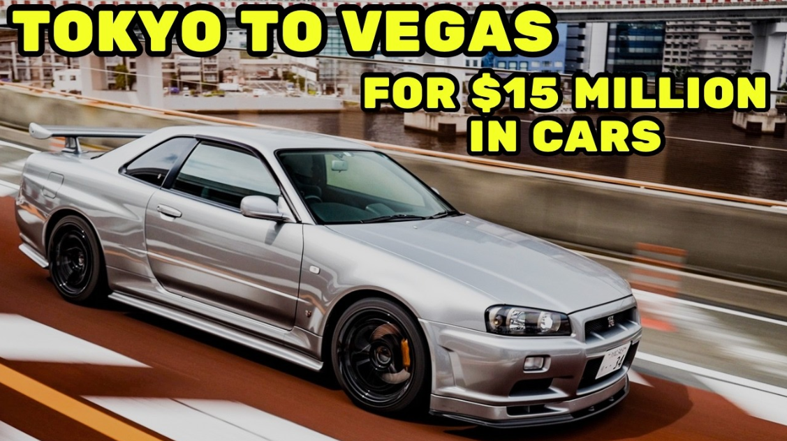 R34 GT R Race to Vegas With $15M Supercar Convoy High Stakes DesertRun