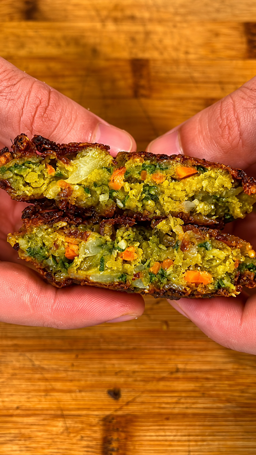 Non greasy vegetable fritters