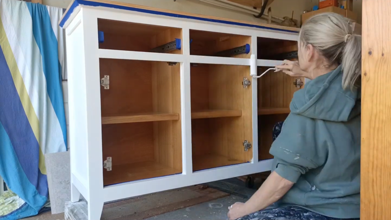 From old cupboard to beautiful statement piece
