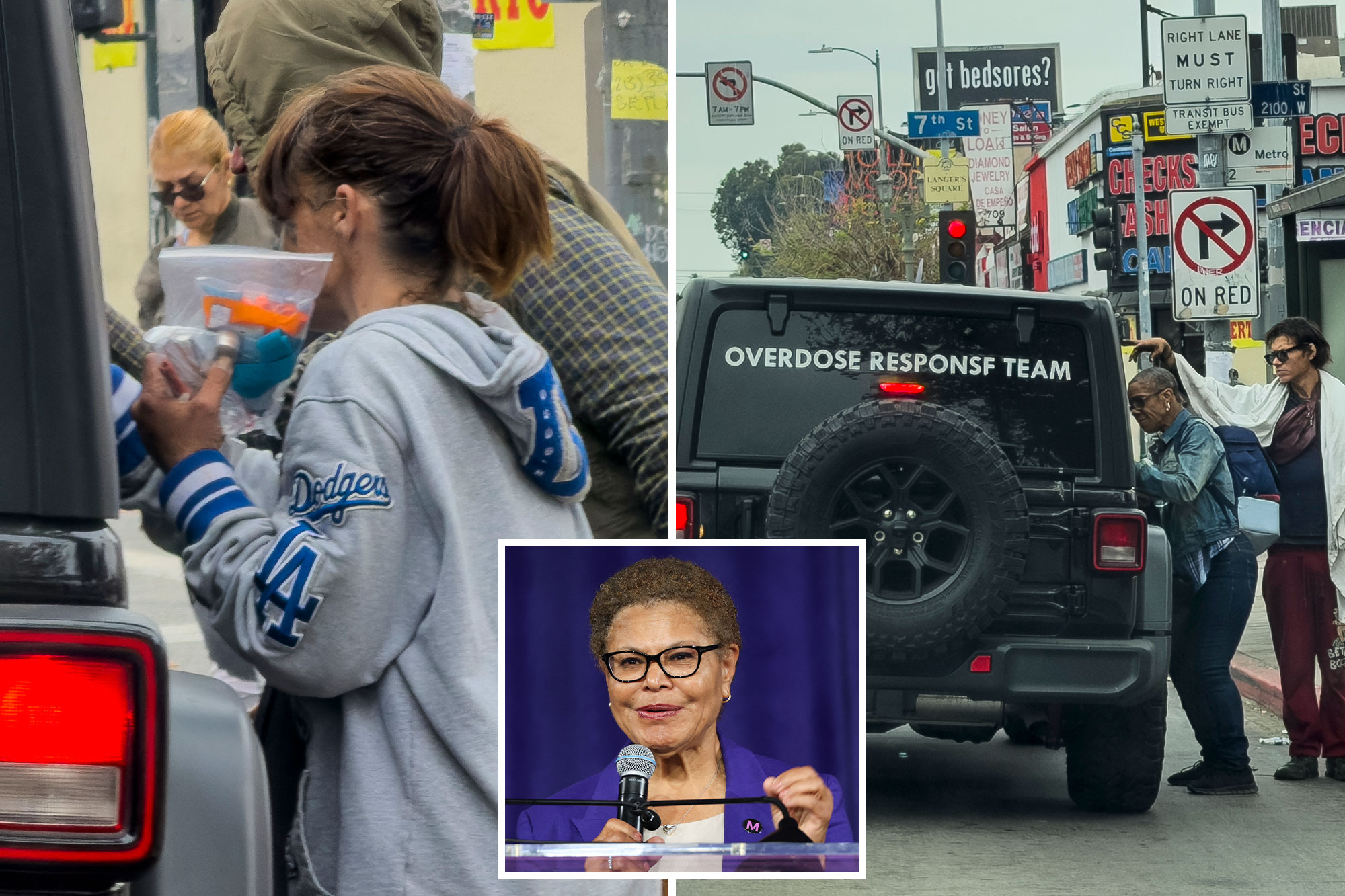Karen Bass says no to needles as syringe handouts continue in drug ...