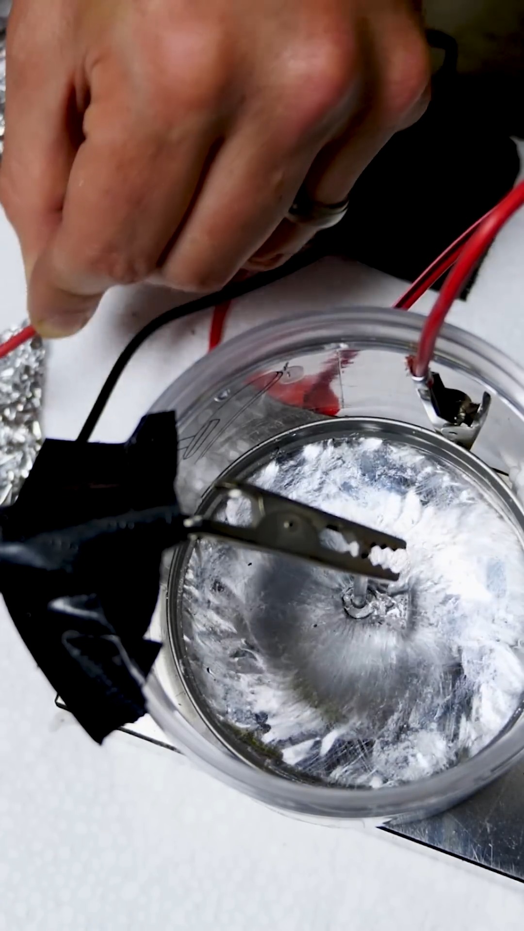 Sticking my finger in a gallium vortex