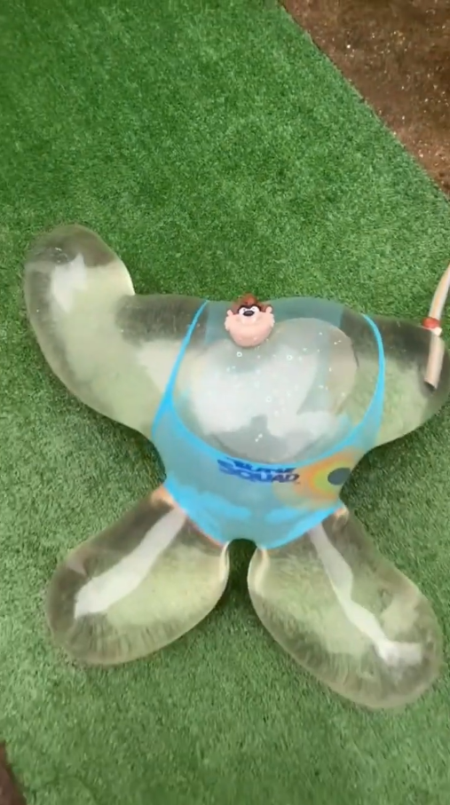 Inflating Hulk until he pops extreme balloon challenge