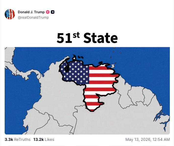 Trump deler bilde av Venezuela som USAs 51. delstat