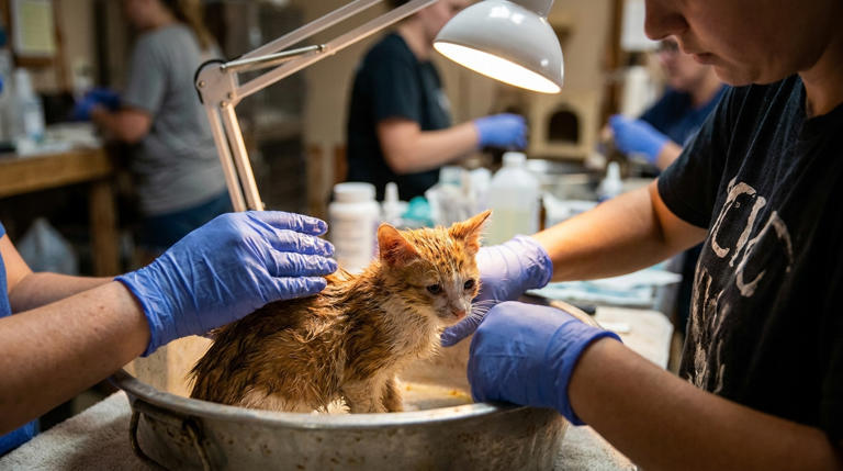 Ce chaton est presque momifié par la colle : un ingrédient de cuisine ...