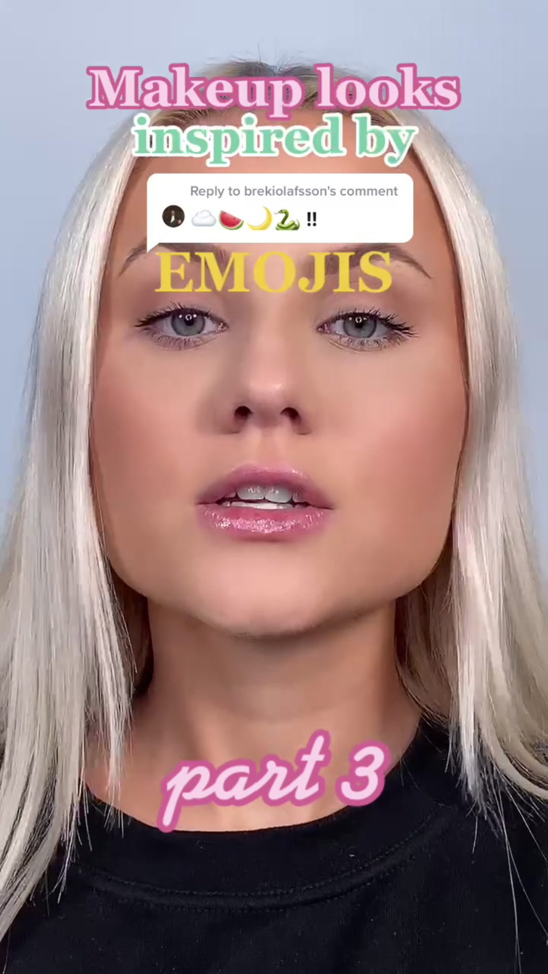 The creative makeup looks inspired by everyday emojis