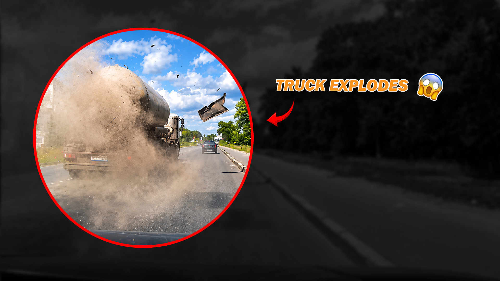 Truck tire blowout caught on camera