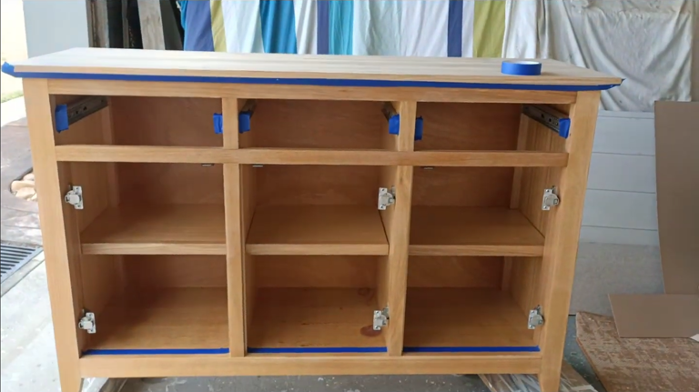 From old cupboard to beautiful statement piece
