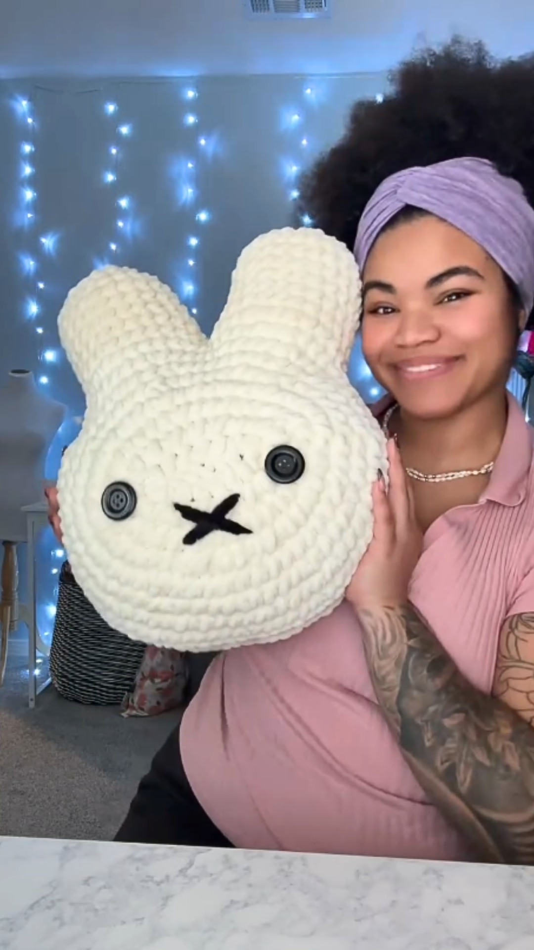 Handmade Miffy crochet pillow cute plush