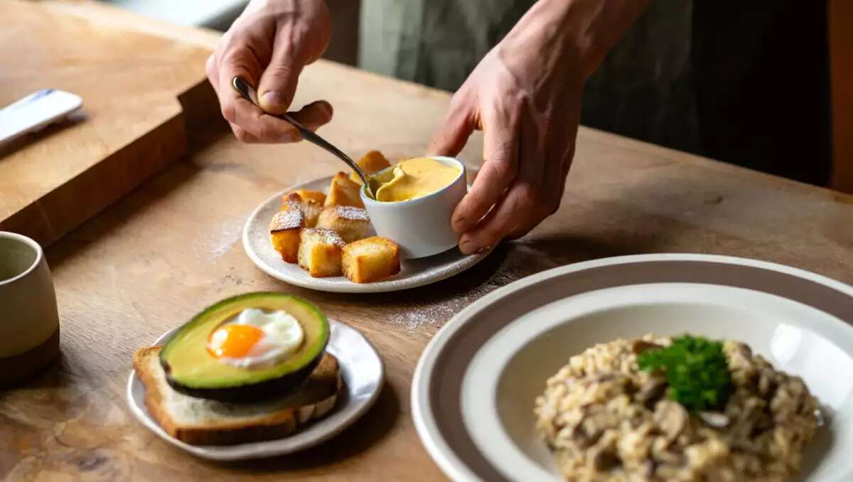 Dagens meny, 13 maj: en smakfull resa med ägg, risotto och spansk dessert